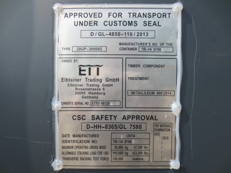 Übersicht Container Klassifizierungen und Standards