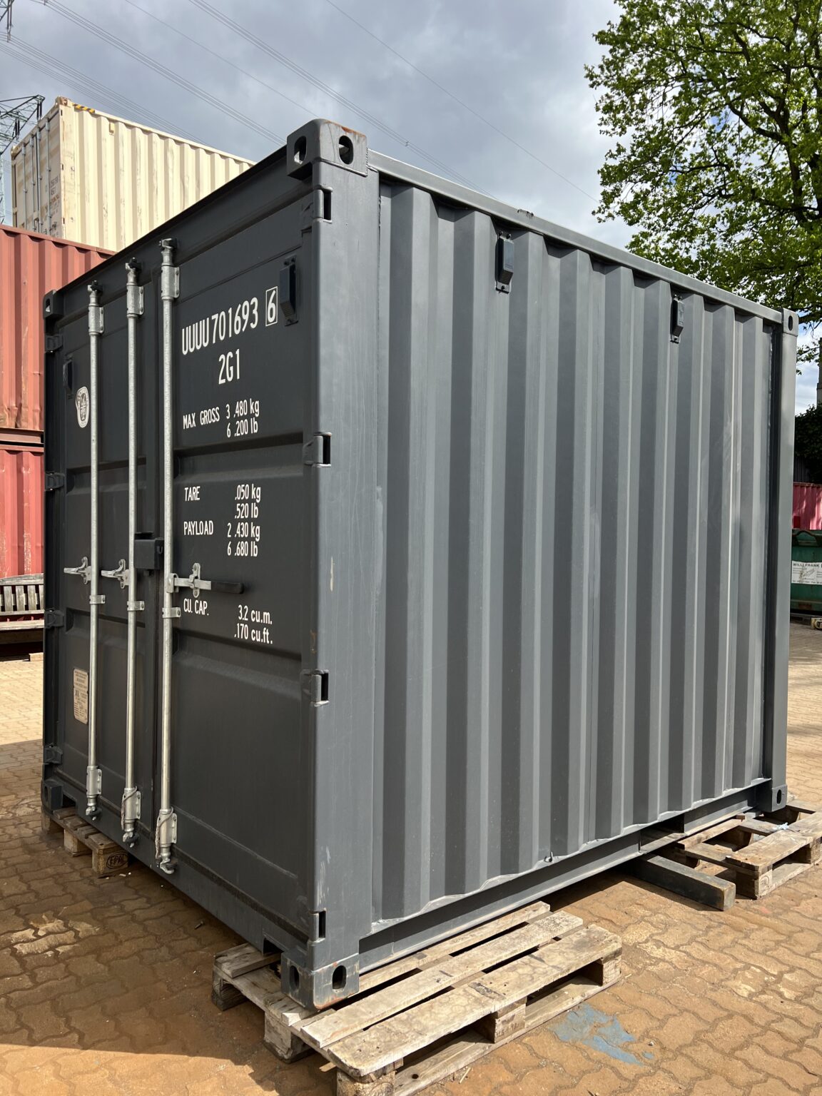 20 Fuß Container, anthrazit - Containerbasis.de